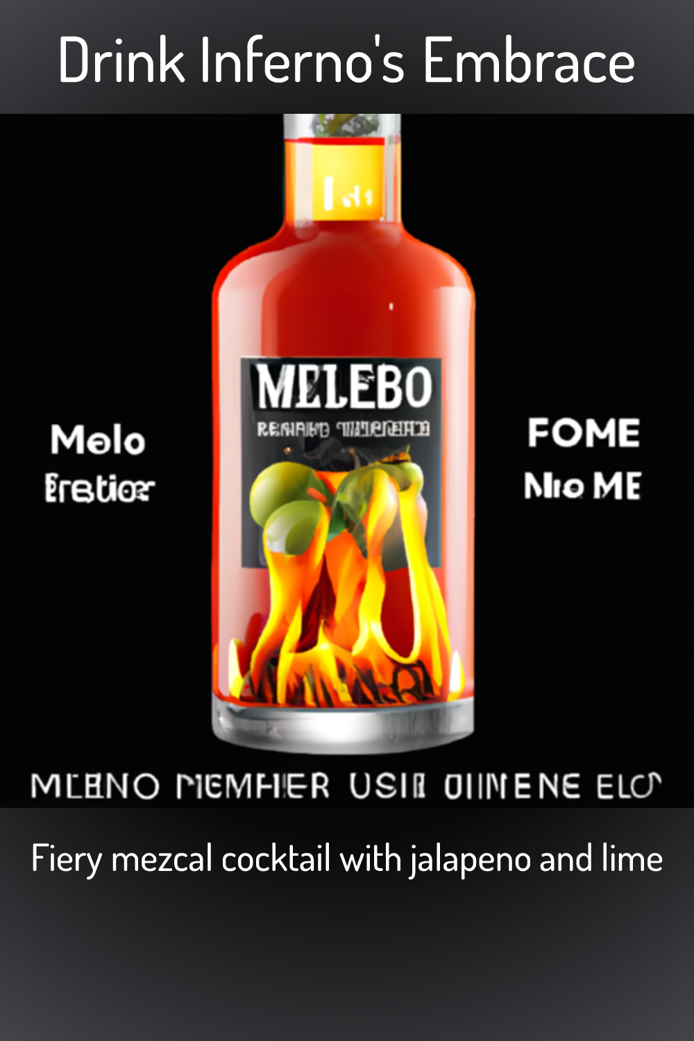 Drink Inferno's Embrace, Fiery mezcal cocktail with jalapeno and lime