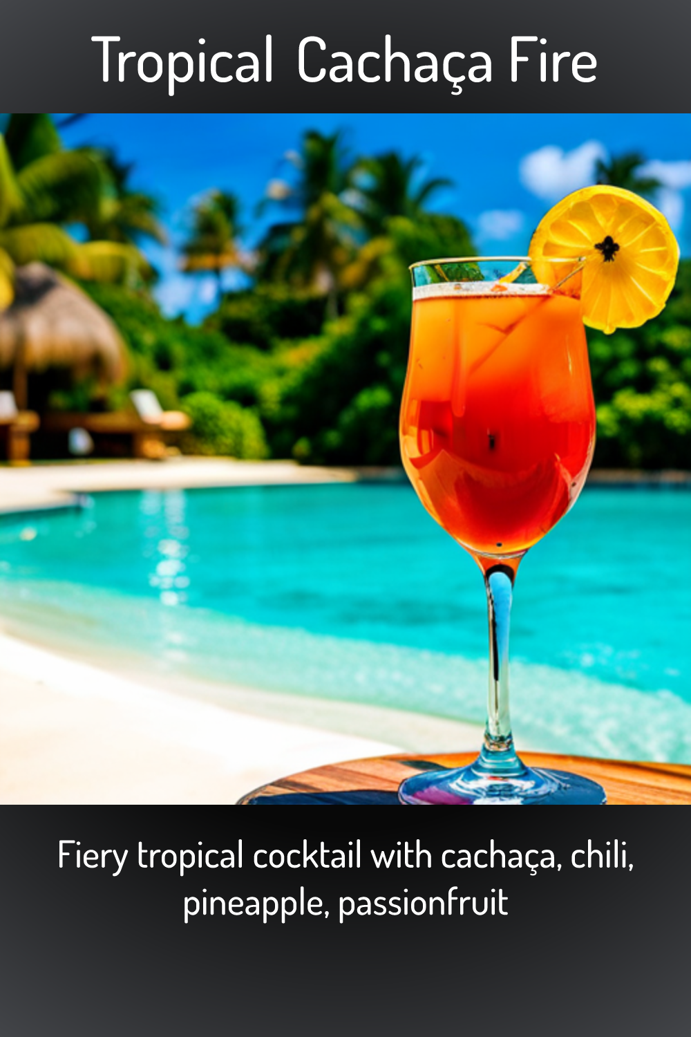 Tropical Cachaça Fire, Fiery tropical cocktail with cachaça, chili ...