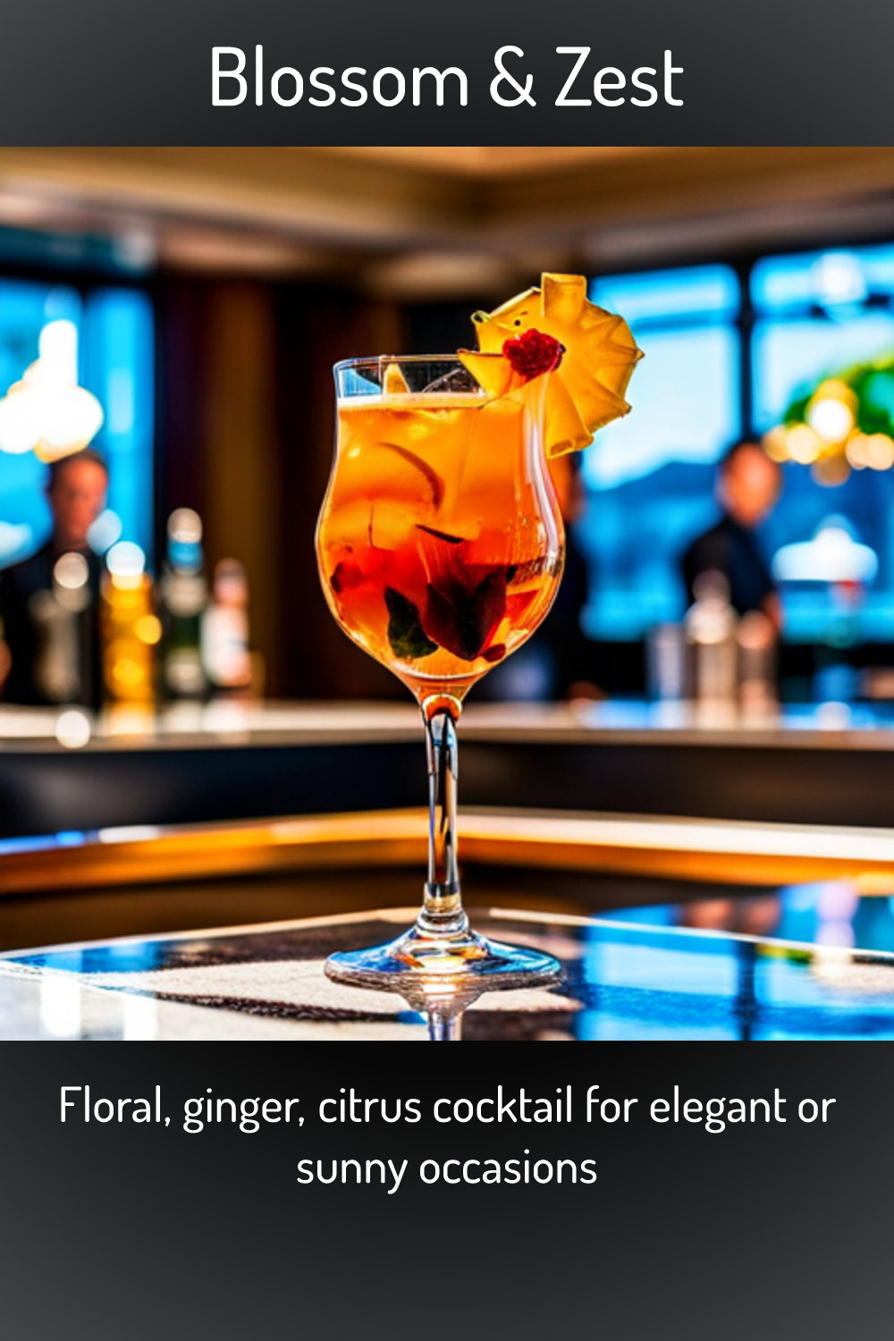 Blossom & Zest, Floral, ginger, citrus cocktail for elegant or sunny ...