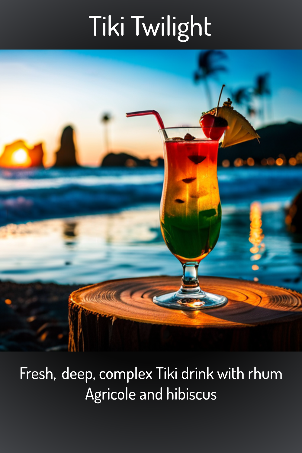 Tiki Twilight, Fresh, deep, complex Tiki drink with rhum Agricole and ...