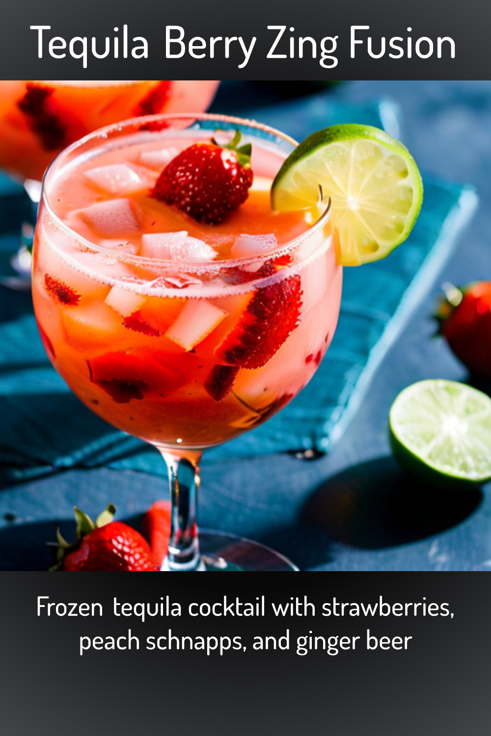 Tequila Berry Zing Fusion, Frozen tequila cocktail with strawberries ...