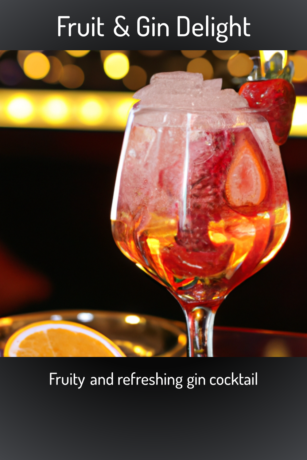 Fruit & Gin Delight, Fruity and refreshing gin cocktail