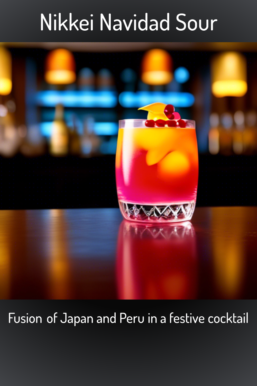 Nikkei Navidad Sour, Fusion of Japan and Peru in a festive cocktail