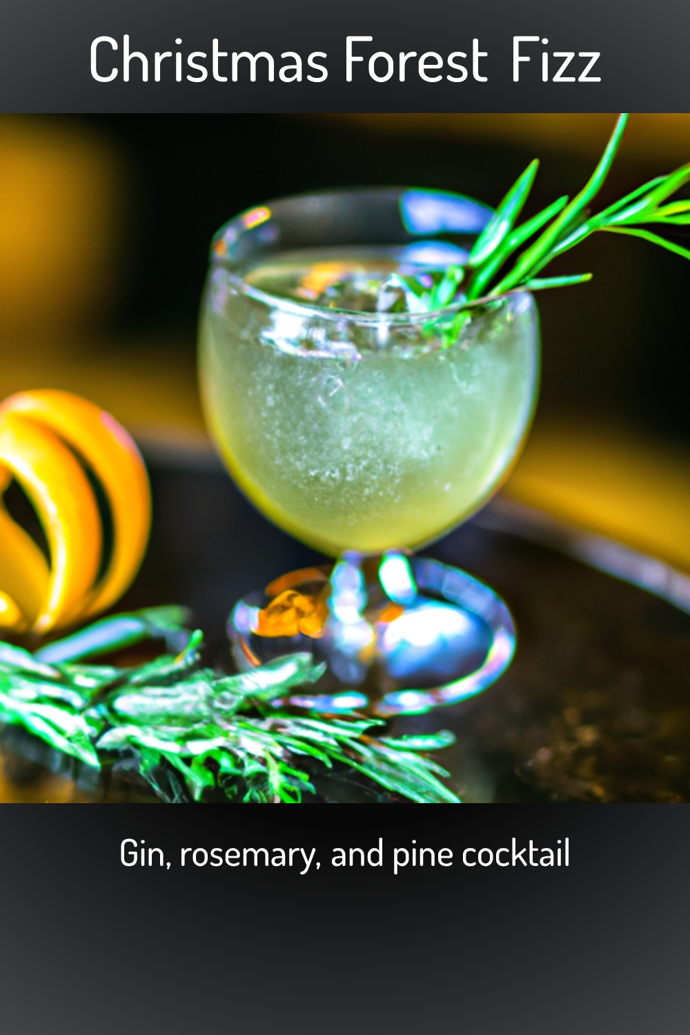 Christmas Forest Fizz Gin Rosemary And Pine Cocktail