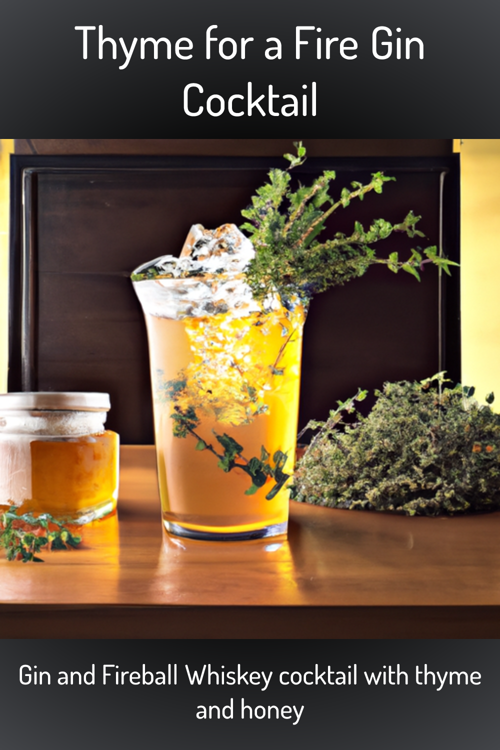 Thyme For A Fire Gin Cocktail Gin And Fireball Whiskey Cocktail With