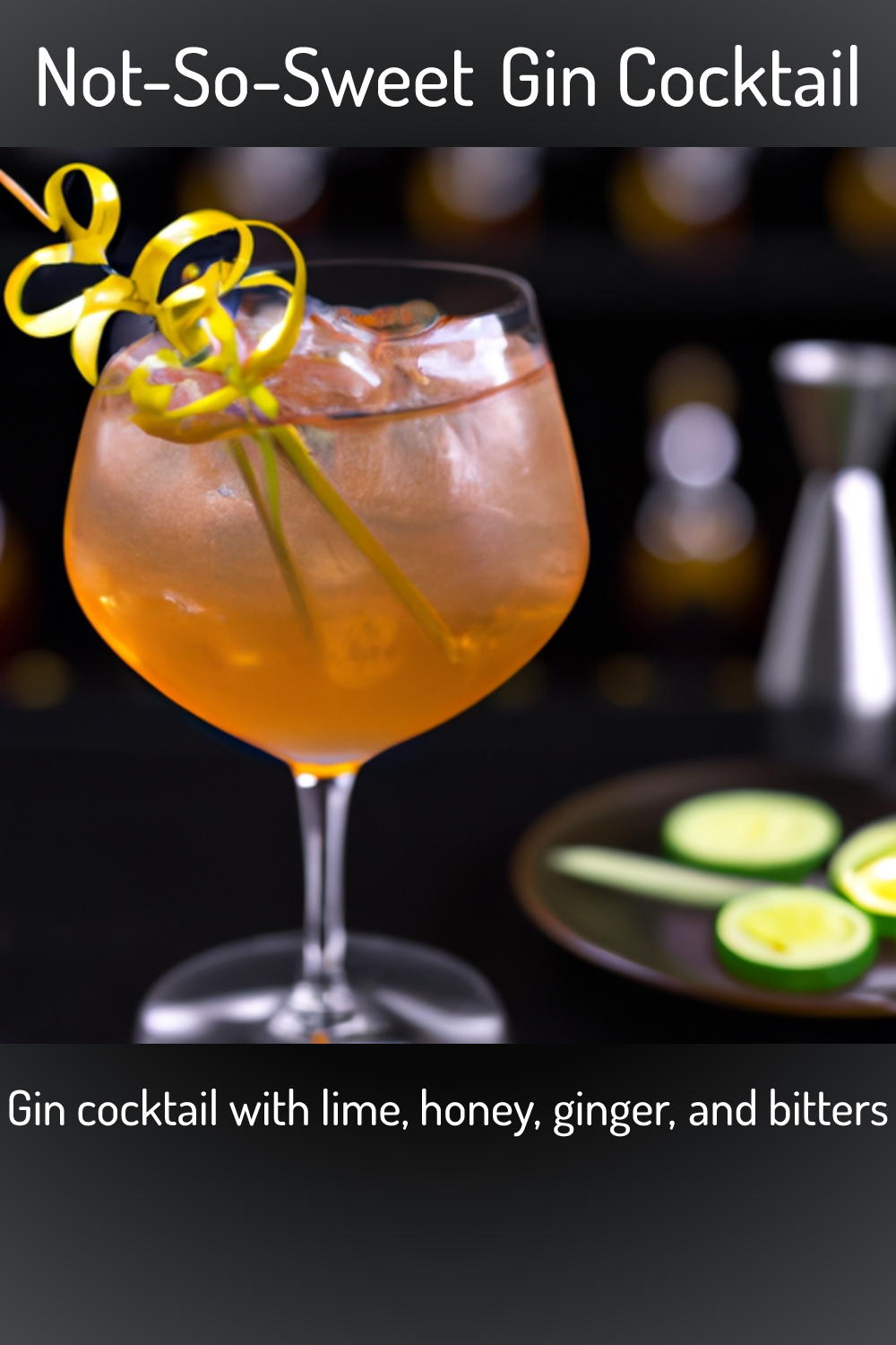 Not-So-Sweet Gin Cocktail, Gin cocktail with lime, honey, ginger, and ...