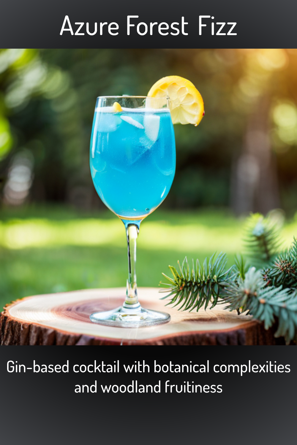 Azure Forest Fizz Gin Based Cocktail With Botanical Complexities And