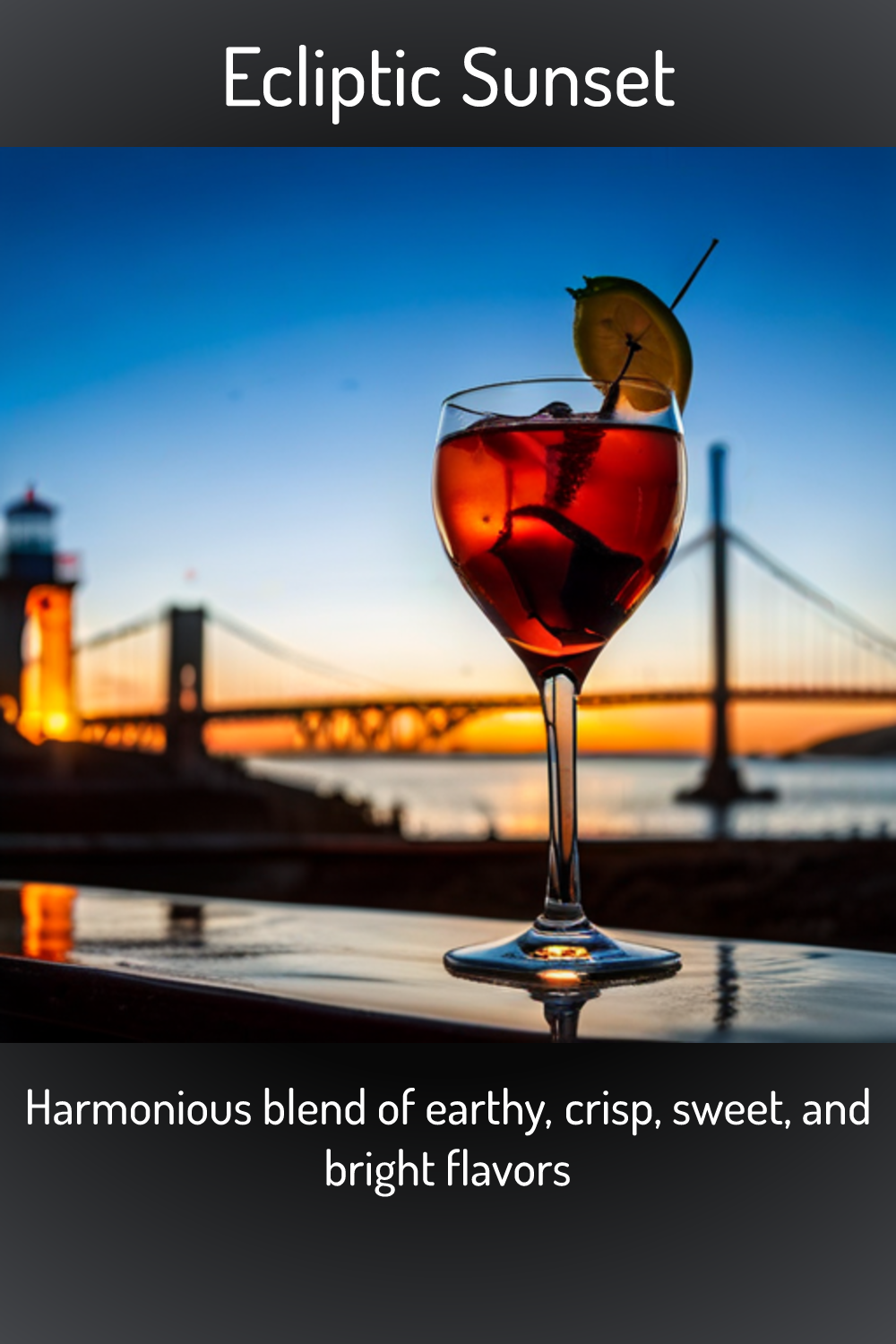 Ecliptic Sunset, Harmonious blend of earthy, crisp, sweet, and bright flavors