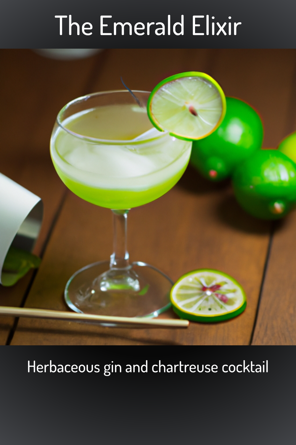 The Emerald Elixir Herbaceous Gin And Chartreuse Cocktail