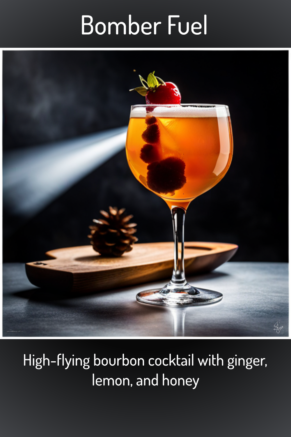 Bomber Fuel, High-flying bourbon cocktail with ginger, lemon, and honey