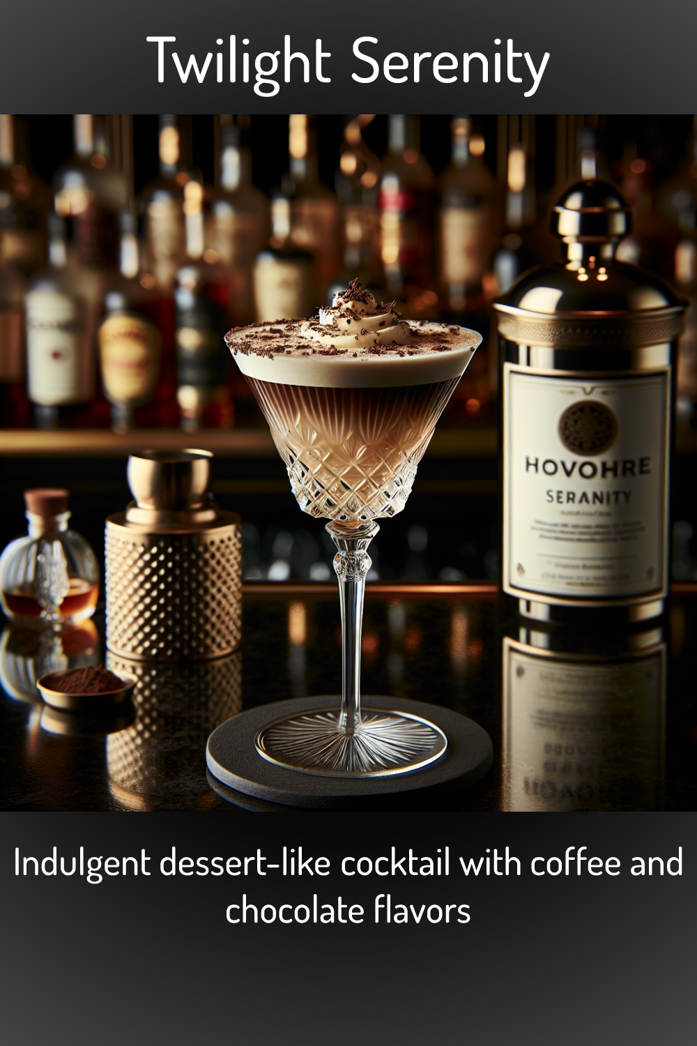 Twilight Serenity Indulgent Dessert Like Cocktail With Coffee And