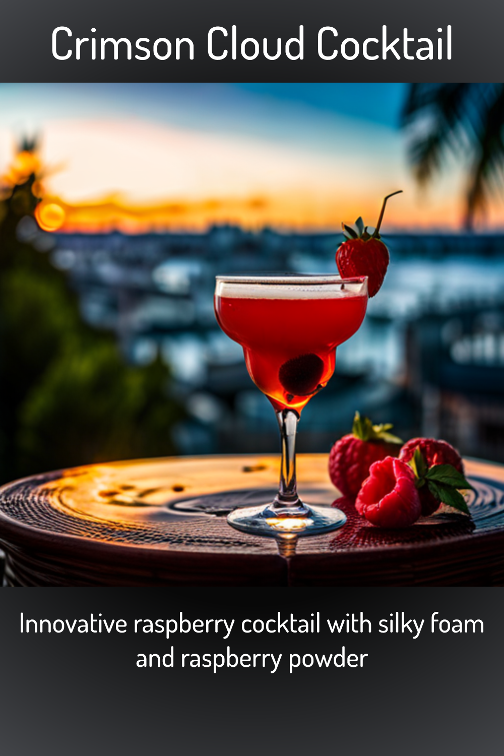 Crimson Cloud Cocktail, Innovative raspberry cocktail with silky foam ...