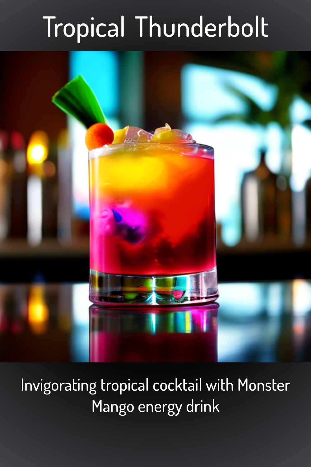 Tropical Thunderbolt, Invigorating tropical cocktail with Monster Mango ...