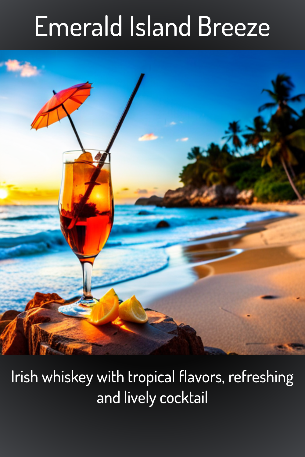 Emerald Island Breeze Irish Whiskey With Tropical Flavors Refreshing