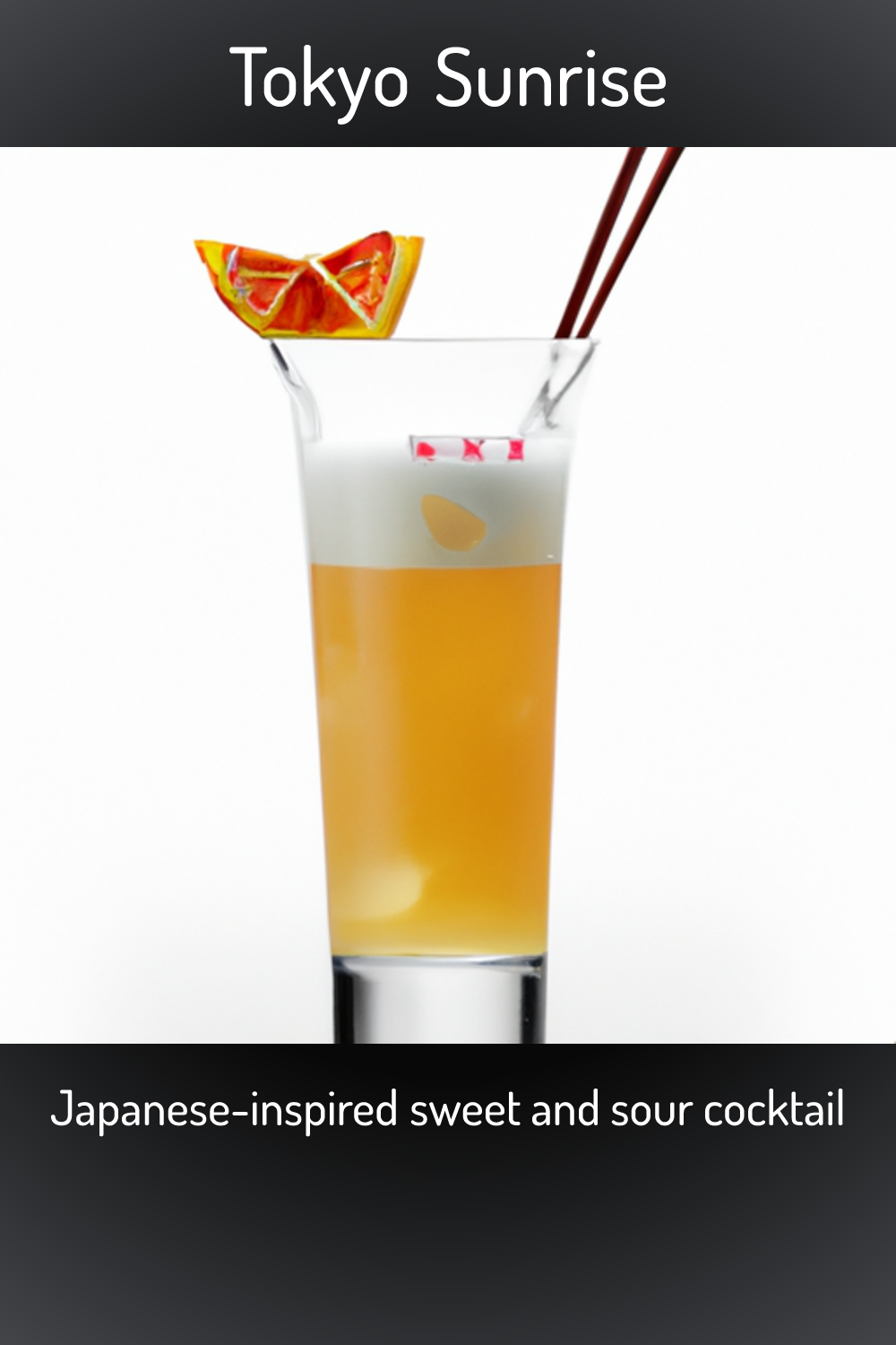 Tokyo Sunrise, Japanese-inspired sweet and sour cocktail
