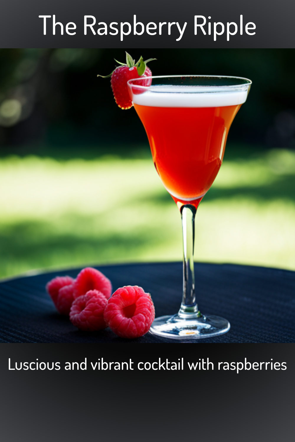 The Raspberry Ripple, Luscious and vibrant cocktail with raspberries