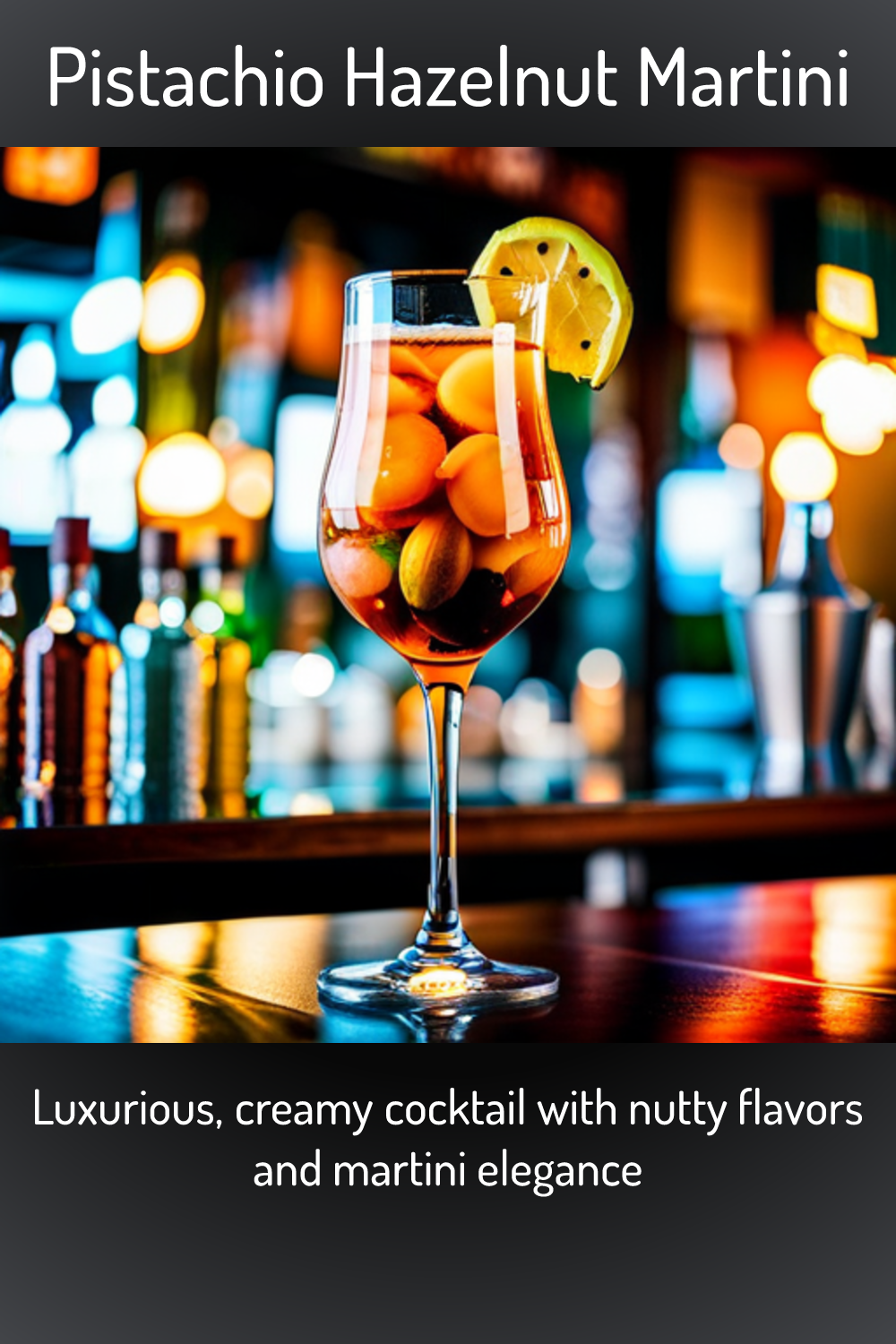 Pistachio Hazelnut Martini, Luxurious, creamy cocktail with nutty ...