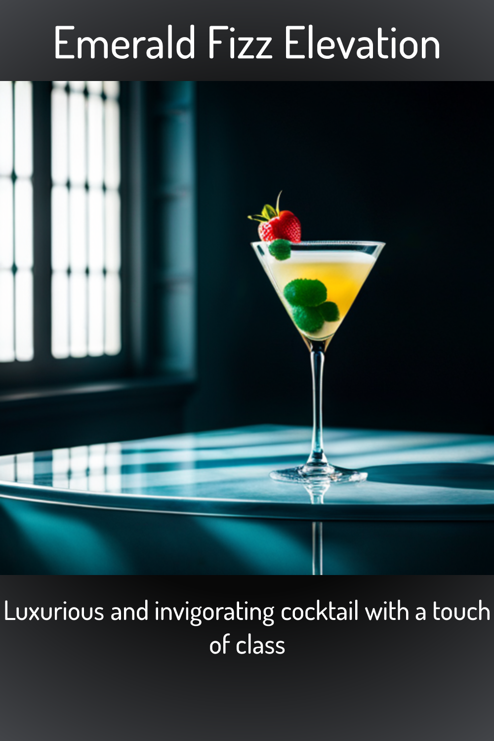 Emerald Fizz Elevation Luxurious And Invigorating Cocktail With A