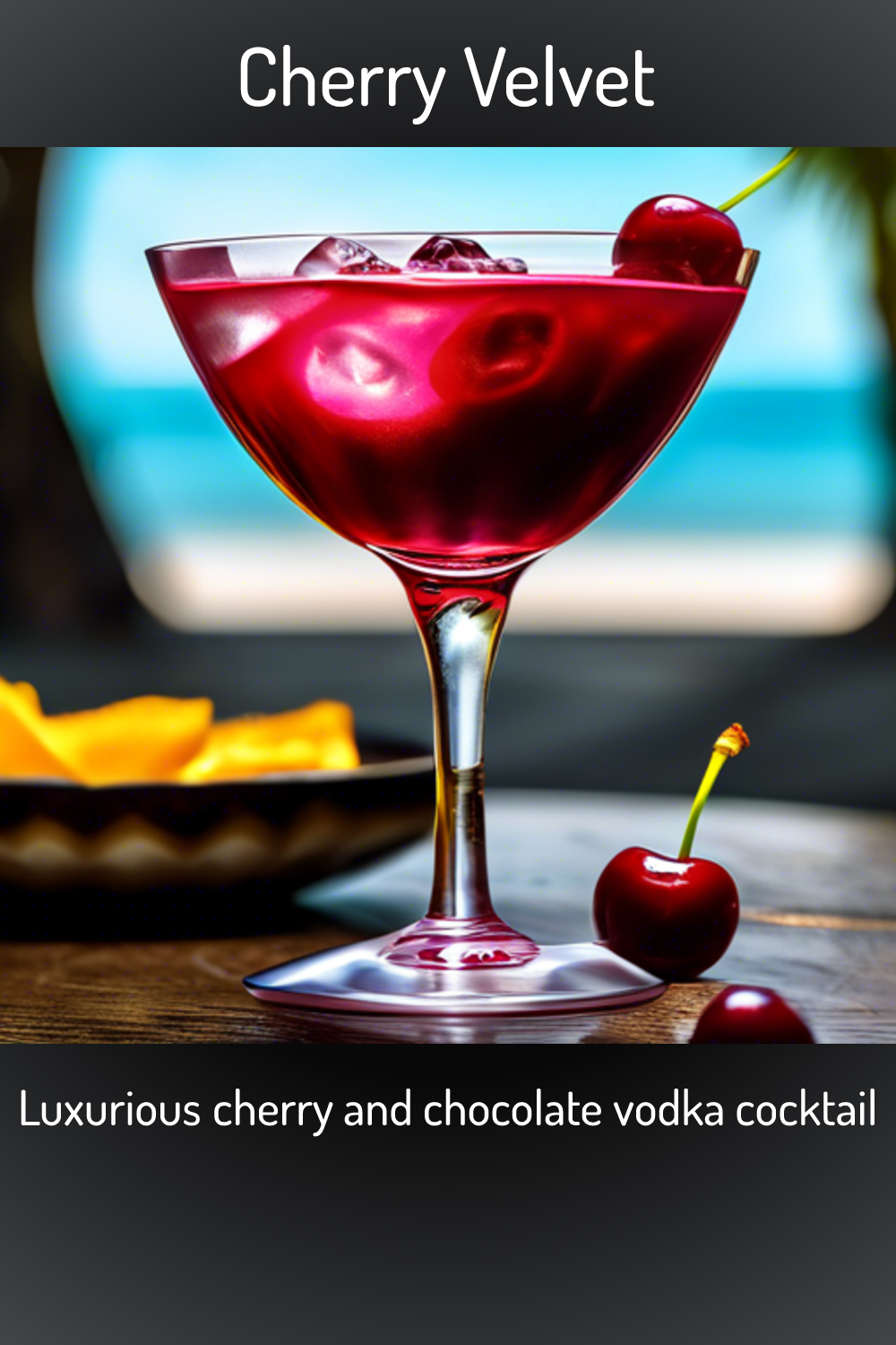 Cherry Velvet, Luxurious cherry and chocolate vodka cocktail