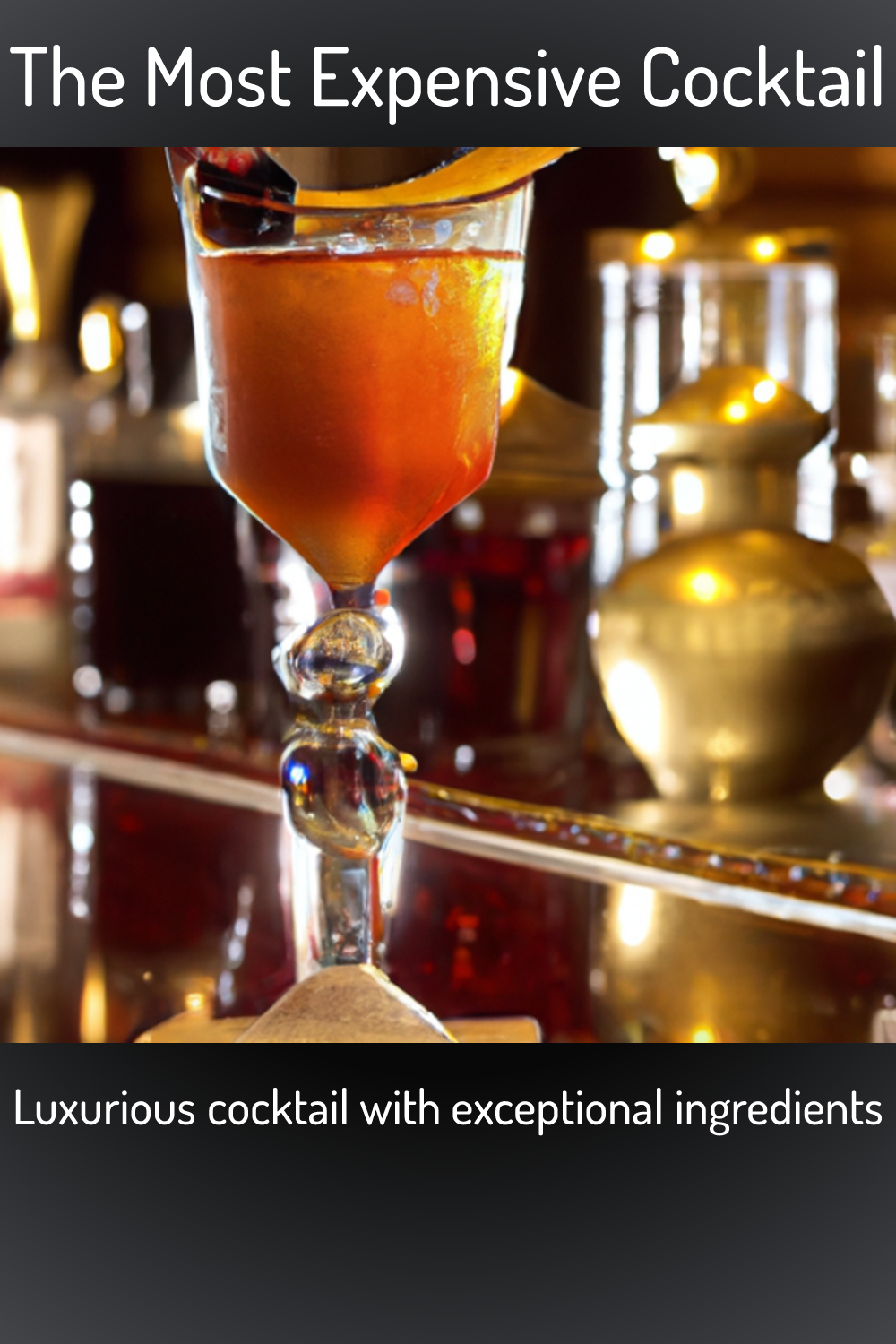 The Most Expensive Cocktail, Luxurious cocktail with exceptional ...