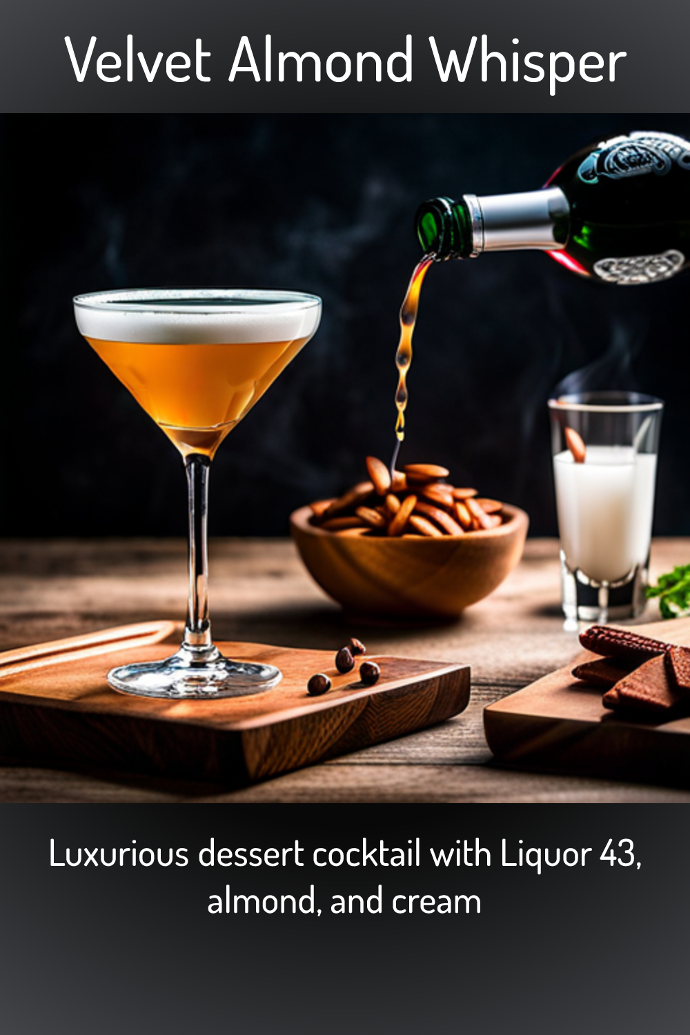 Velvet Almond Whisper, Luxurious dessert cocktail with Liquor 43 ...