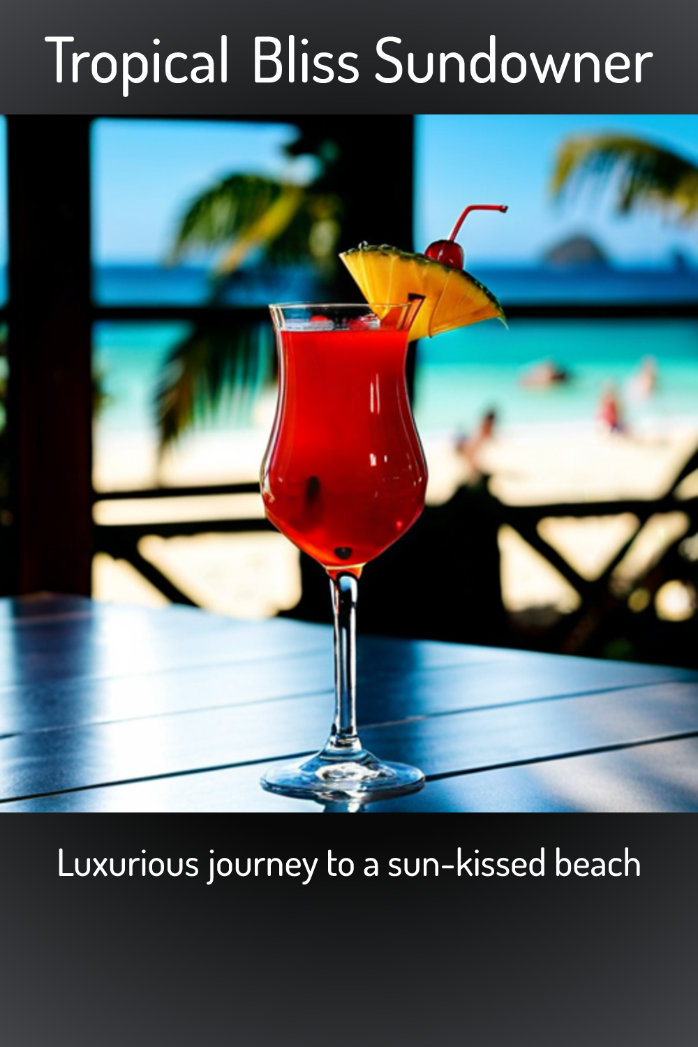 Tropical Bliss Sundowner, Luxurious journey to a sun-kissed beach