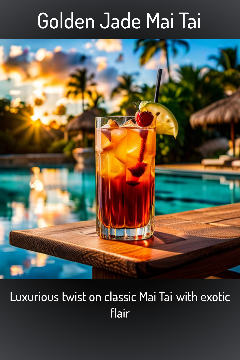 Golden Jade Mai Tai, Luxurious twist on classic Mai Tai with exotic flair