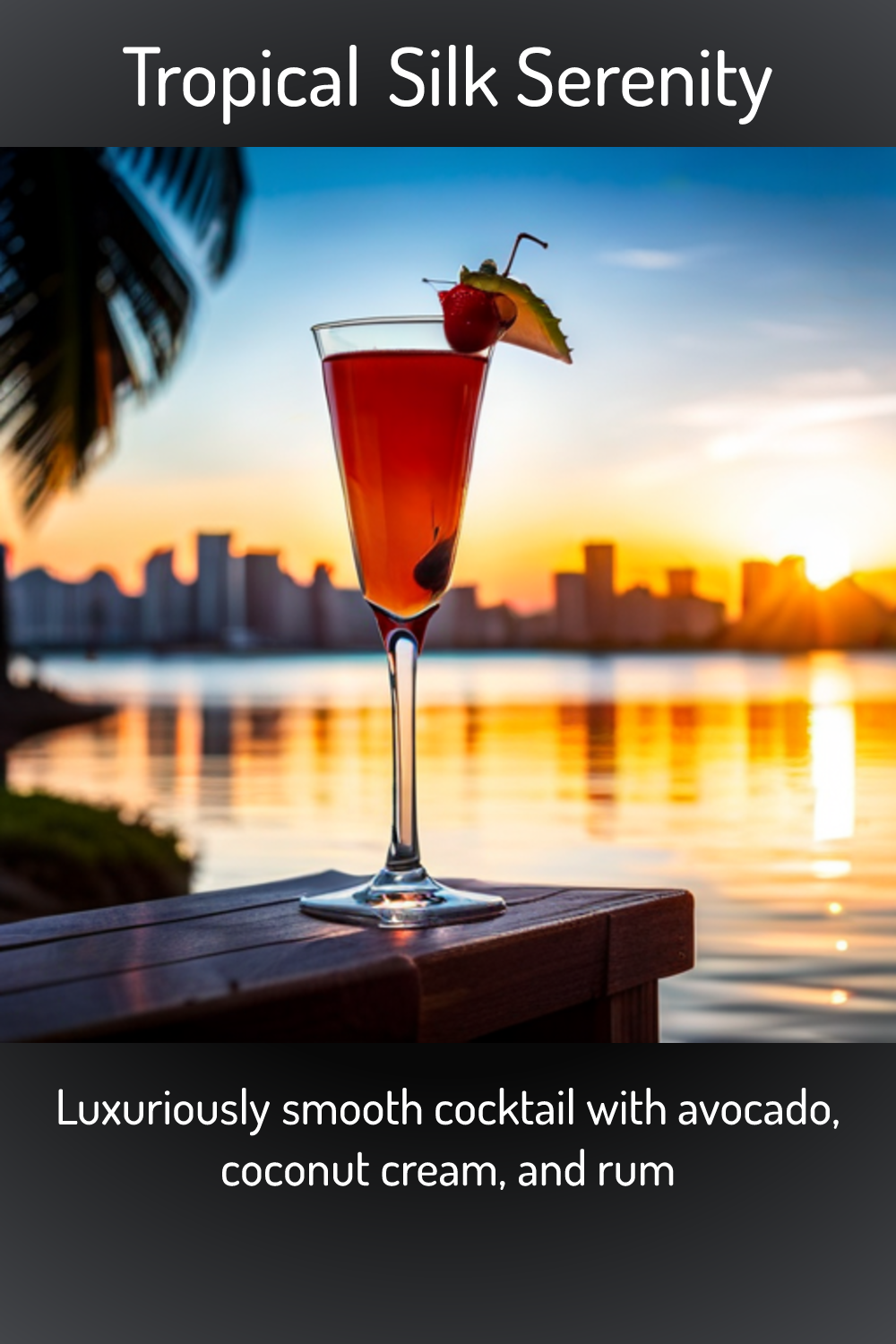 Tropical Silk Serenity, Luxuriously smooth cocktail with avocado ...