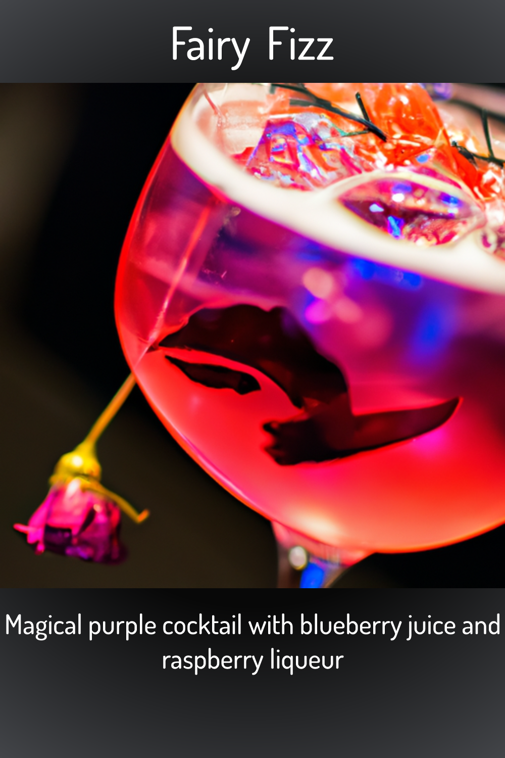 Fairy Fizz, Magical purple cocktail with blueberry juice and raspberry ...