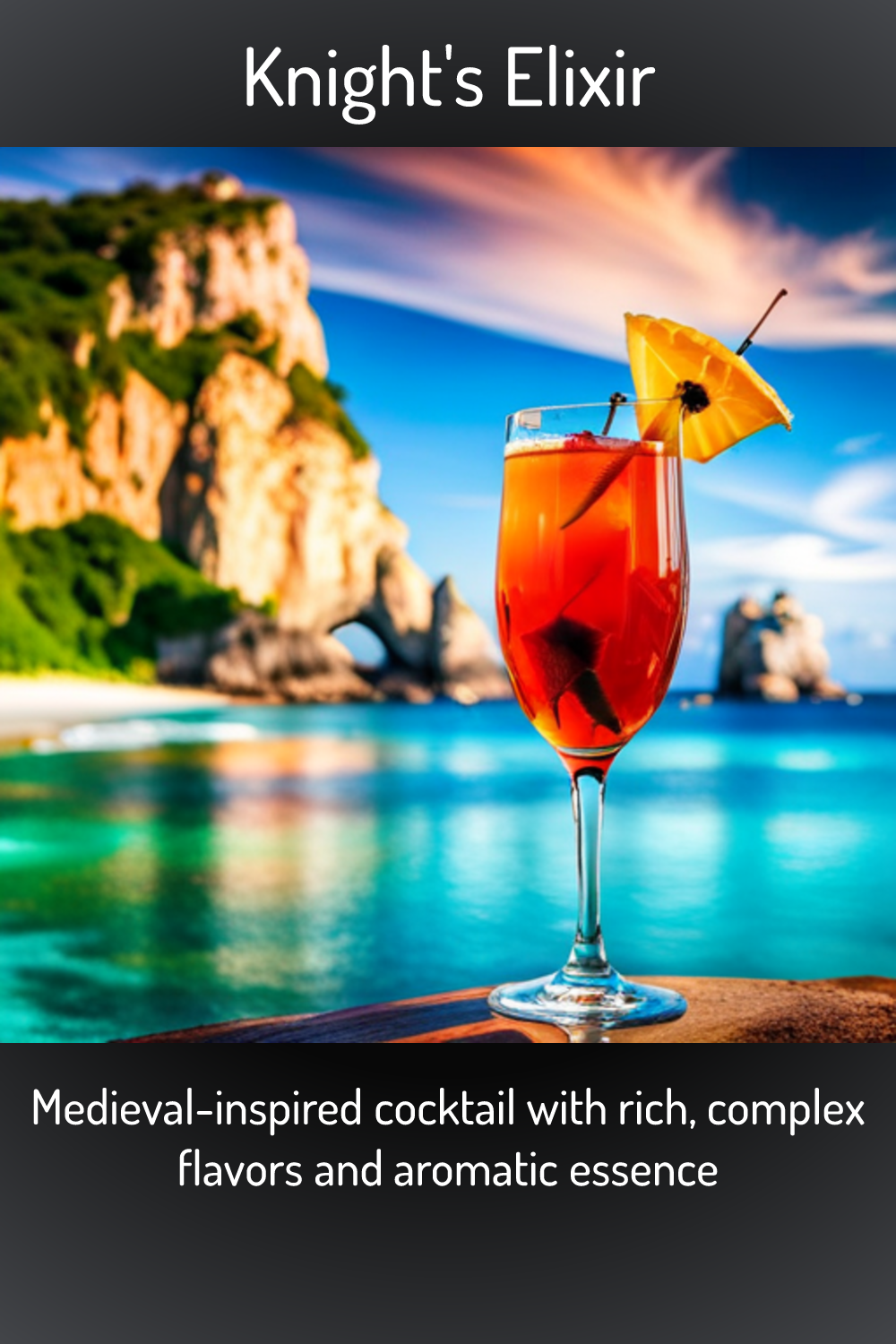 Knight's Elixir, Medieval-inspired cocktail with rich, complex flavors ...
