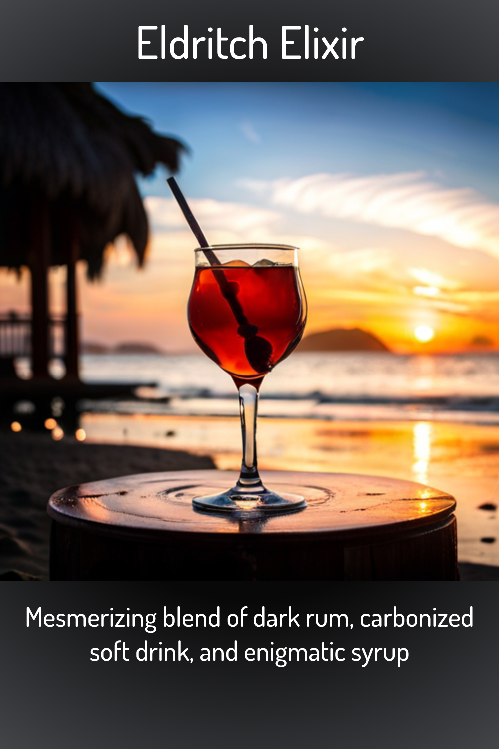 Eldritch Elixir, Mesmerizing blend of dark rum, carbonized soft drink ...