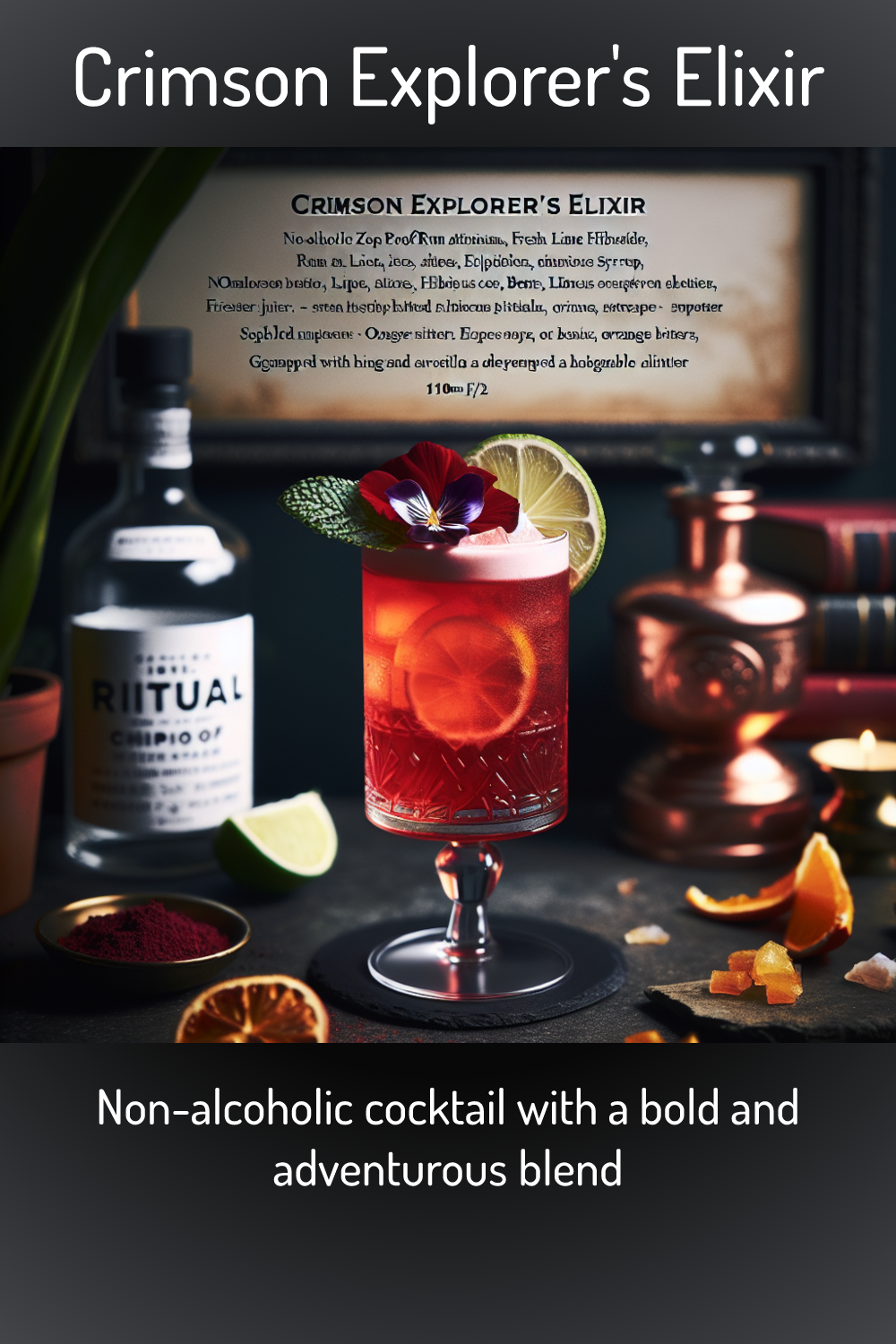Crimson Explorer's Elixir, Non-alcoholic cocktail with a bold and ...
