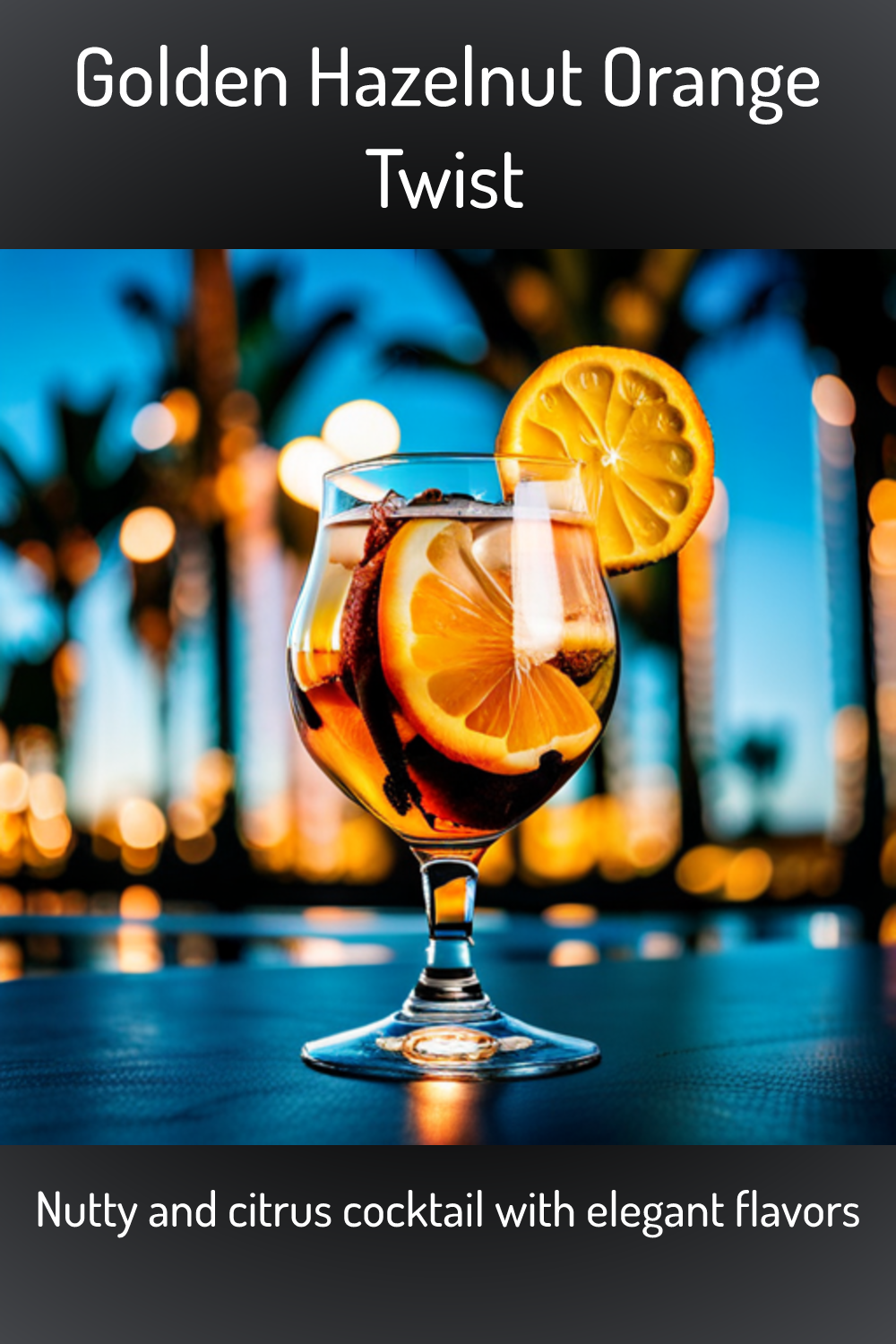 Golden Hazelnut Orange Twist Nutty And Citrus Cocktail With Elegant