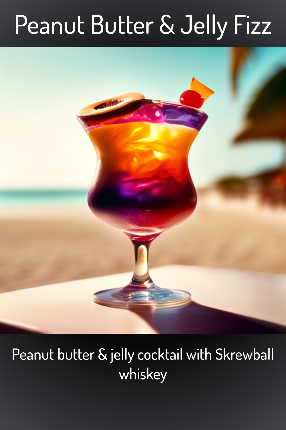 Peanut Butter & Jelly Fizz, Peanut butter & jelly cocktail with ...