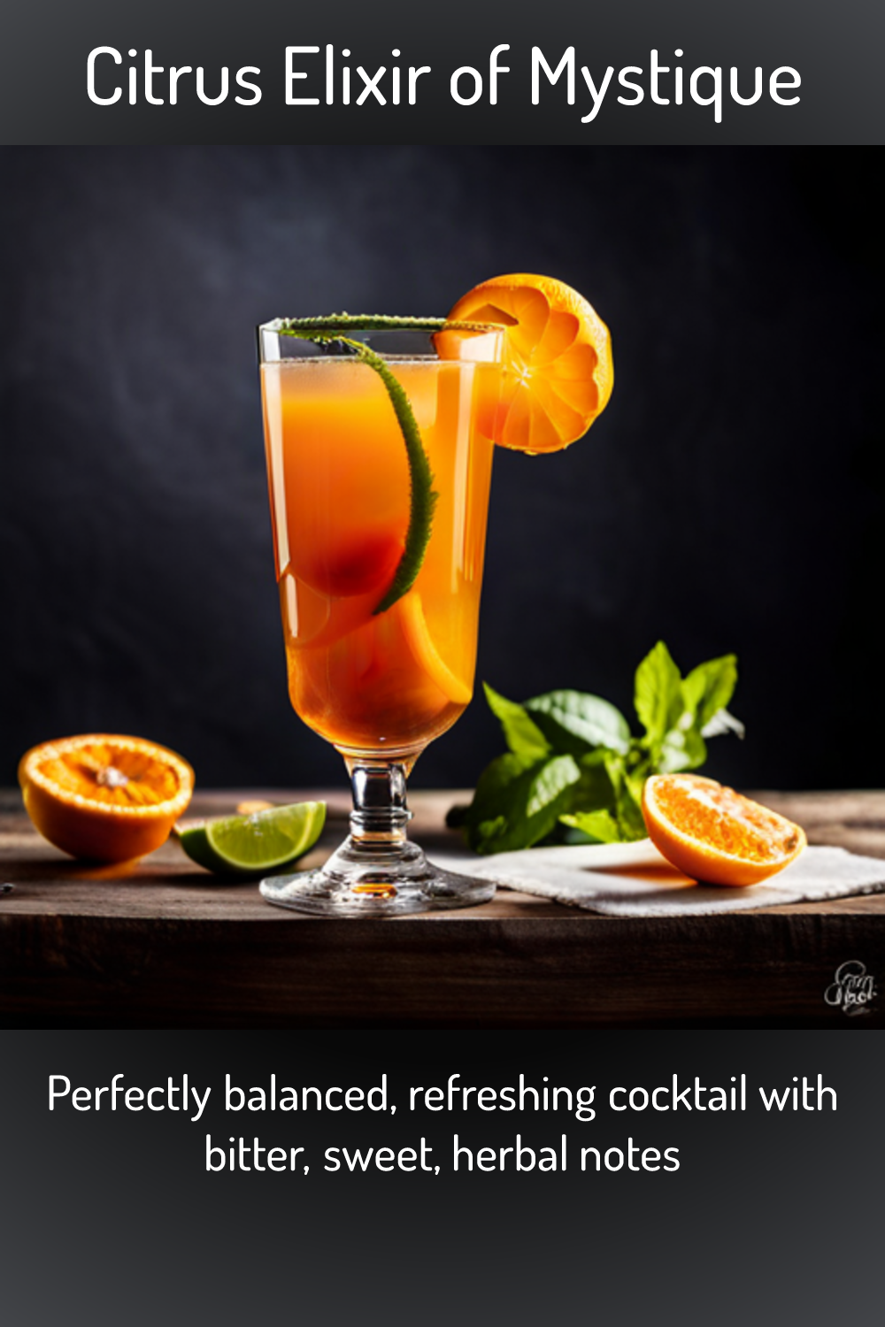Citrus Elixir Of Mystique Perfectly Balanced Refreshing Cocktail With