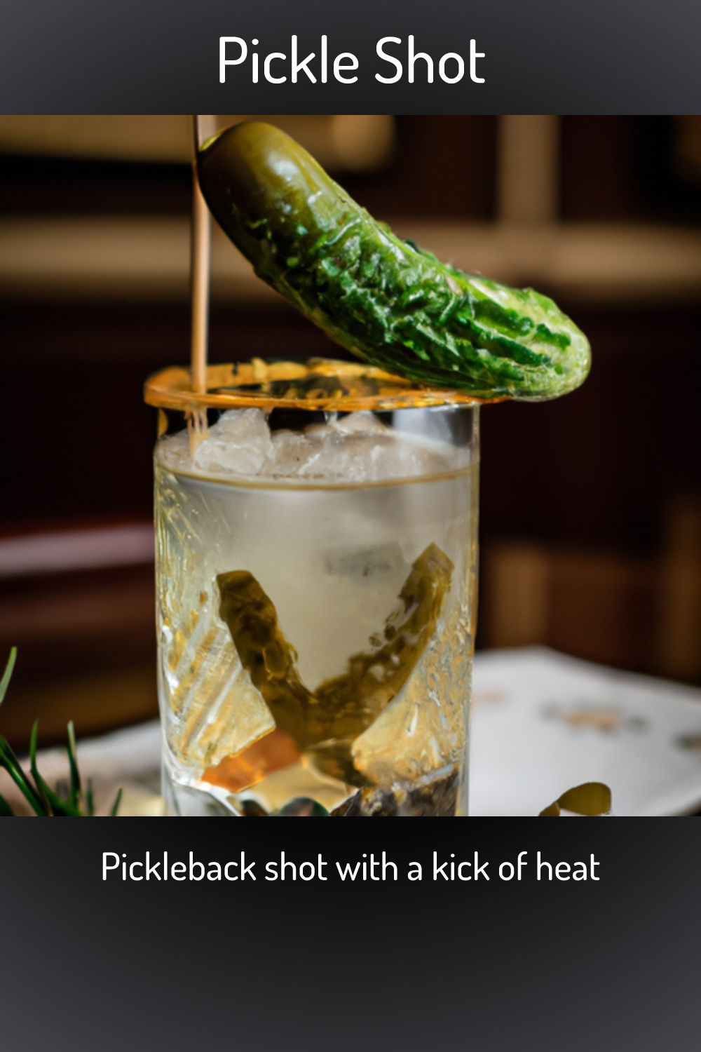 Pickle Shot, Pickleback shot with a kick of heat