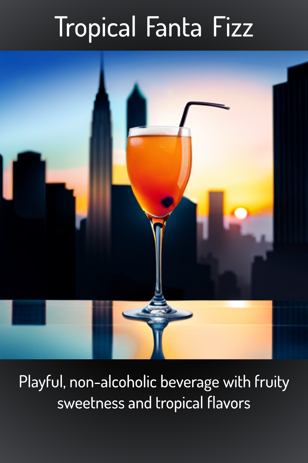 Tropical Fanta Fizz, Playful, non-alcoholic beverage with fruity ...