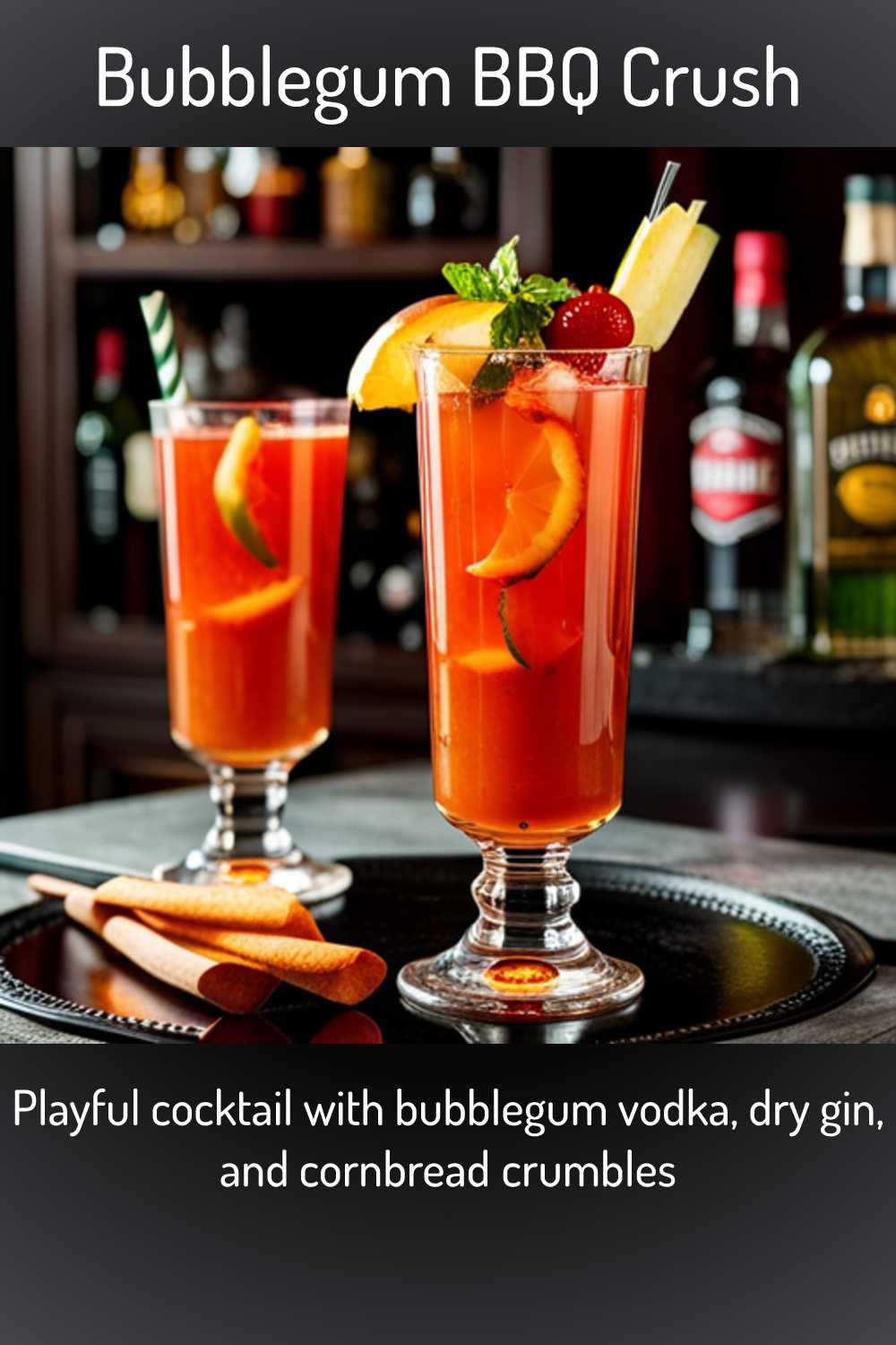 Bubblegum Bbq Crush Playful Cocktail With Bubblegum Vodka Dry Gin