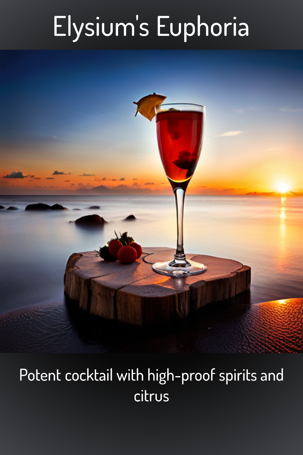 Elysium's Euphoria, Potent cocktail with high-proof spirits and citrus