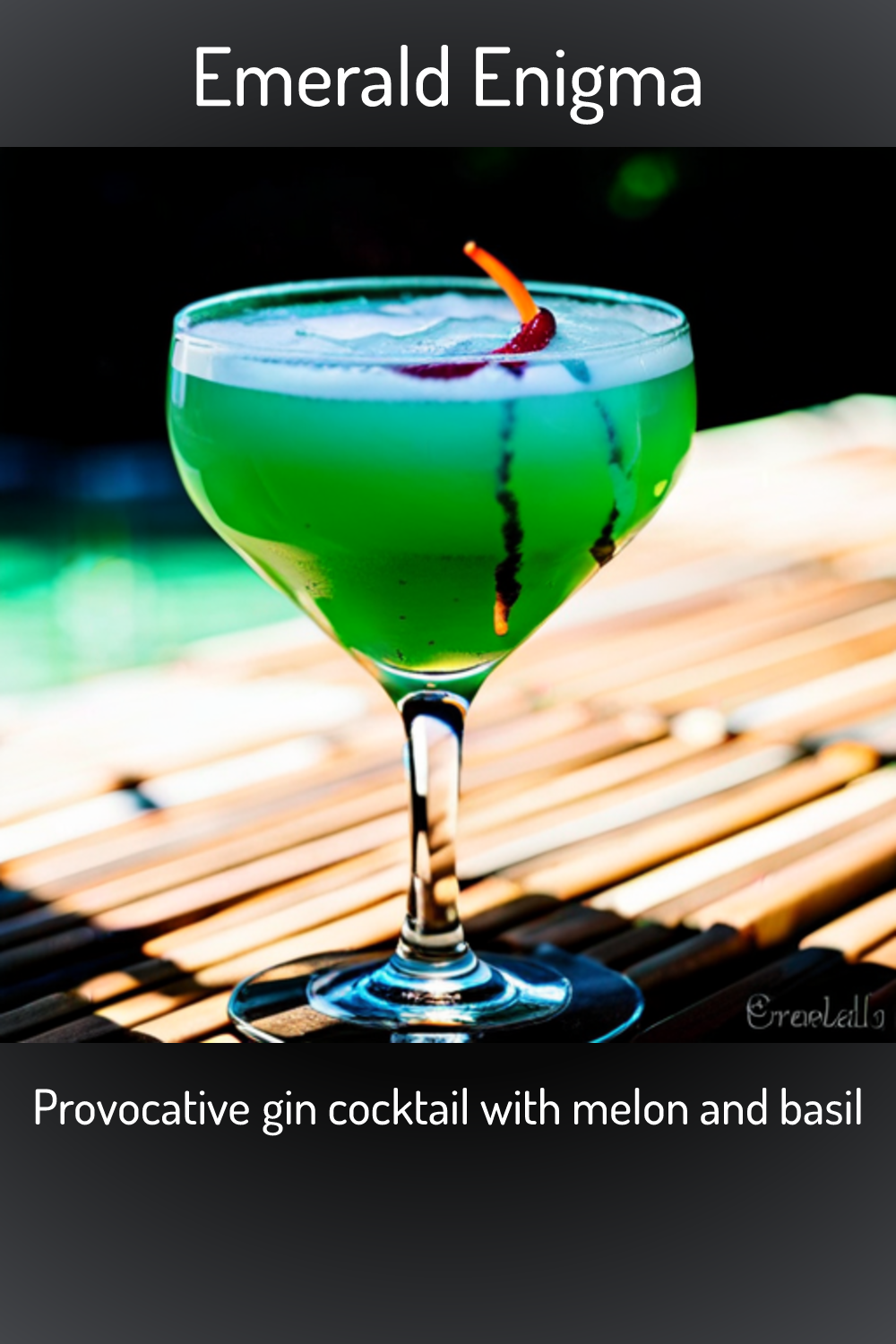 Emerald Enigma Provocative Gin Cocktail With Melon And Basil