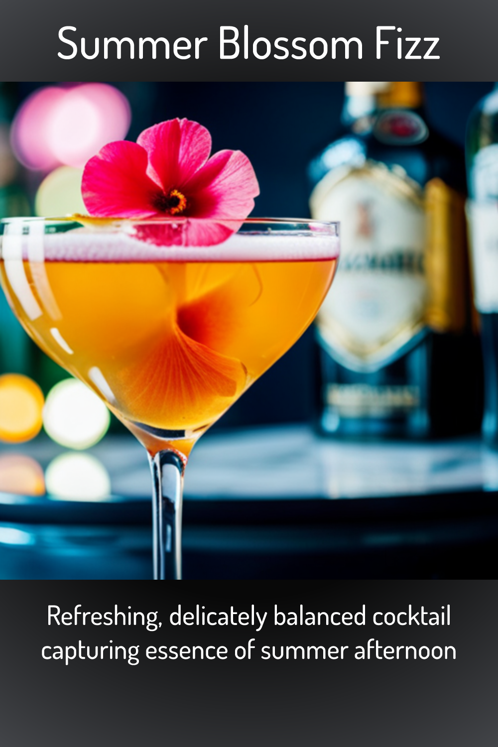 Summer Blossom Fizz, Refreshing, delicately balanced cocktail capturing ...