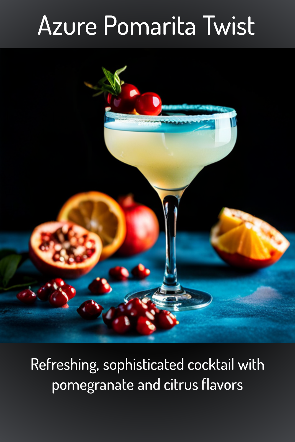Azure Pomarita Twist Refreshing Sophisticated Cocktail With
