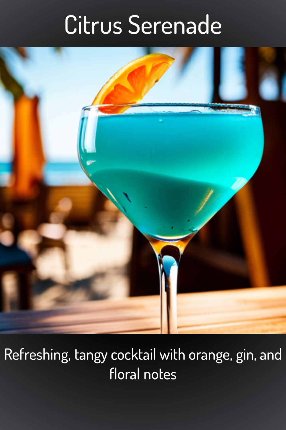 Citrus Serenade, Refreshing, tangy cocktail with orange, gin, and ...