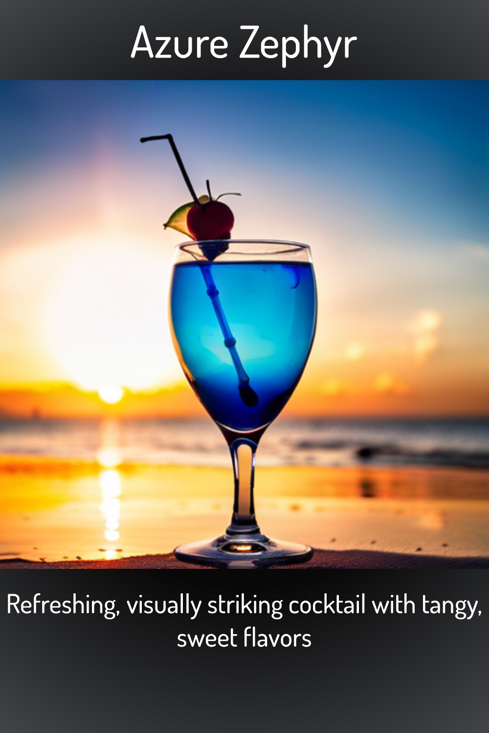 Azure Zephyr Refreshing Visually Striking Cocktail With Tangy Sweet