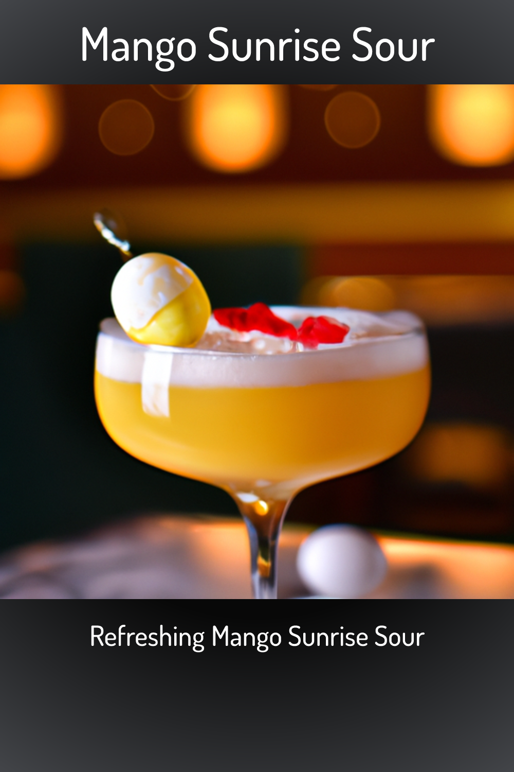 Mango Sunrise Sour, Refreshing Mango Sunrise Sour
