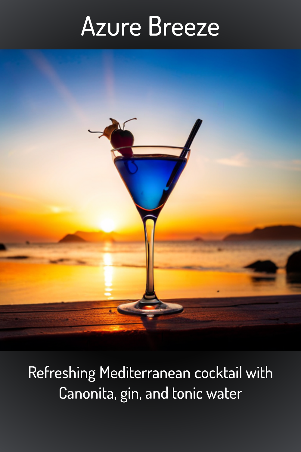 Azure Breeze Refreshing Mediterranean Cocktail With Canonita Gin And