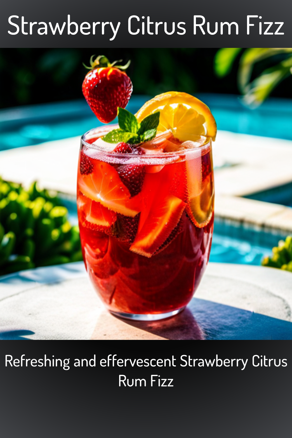 Strawberry Citrus Rum Fizz Refreshing And Effervescent Strawberry