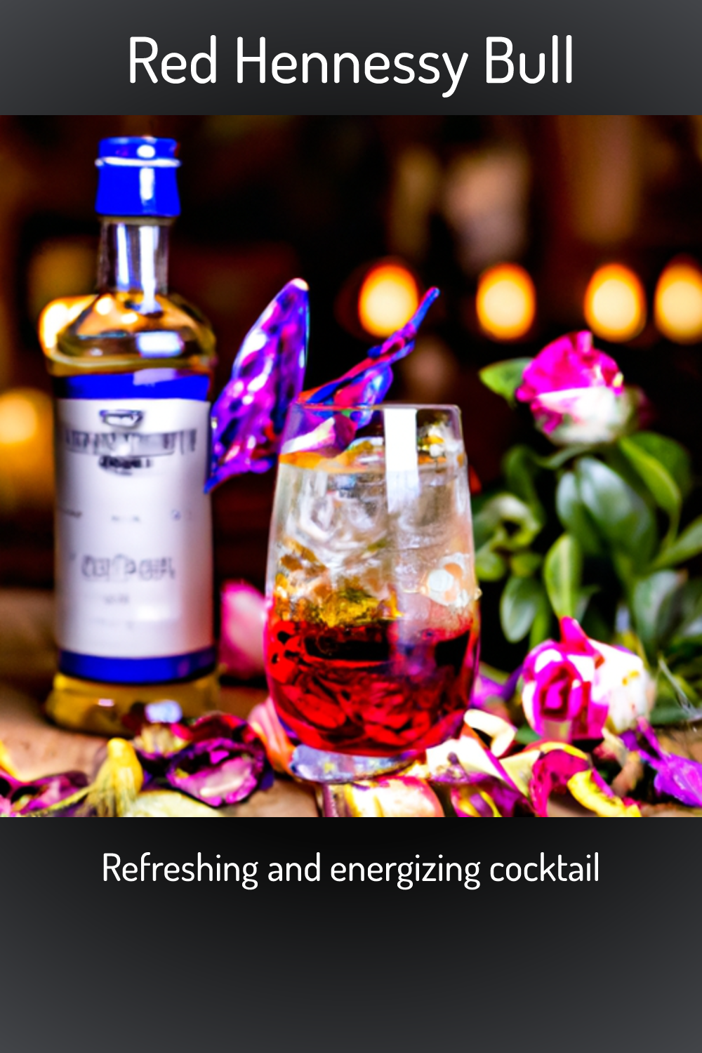 Red Hennessy Bull, Refreshing and energizing cocktail