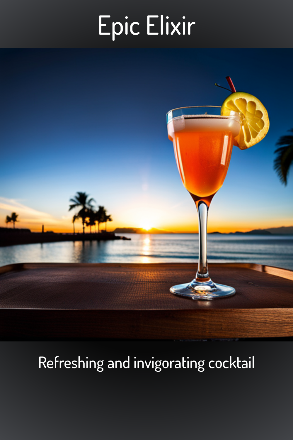 Epic Elixir, Refreshing and invigorating cocktail