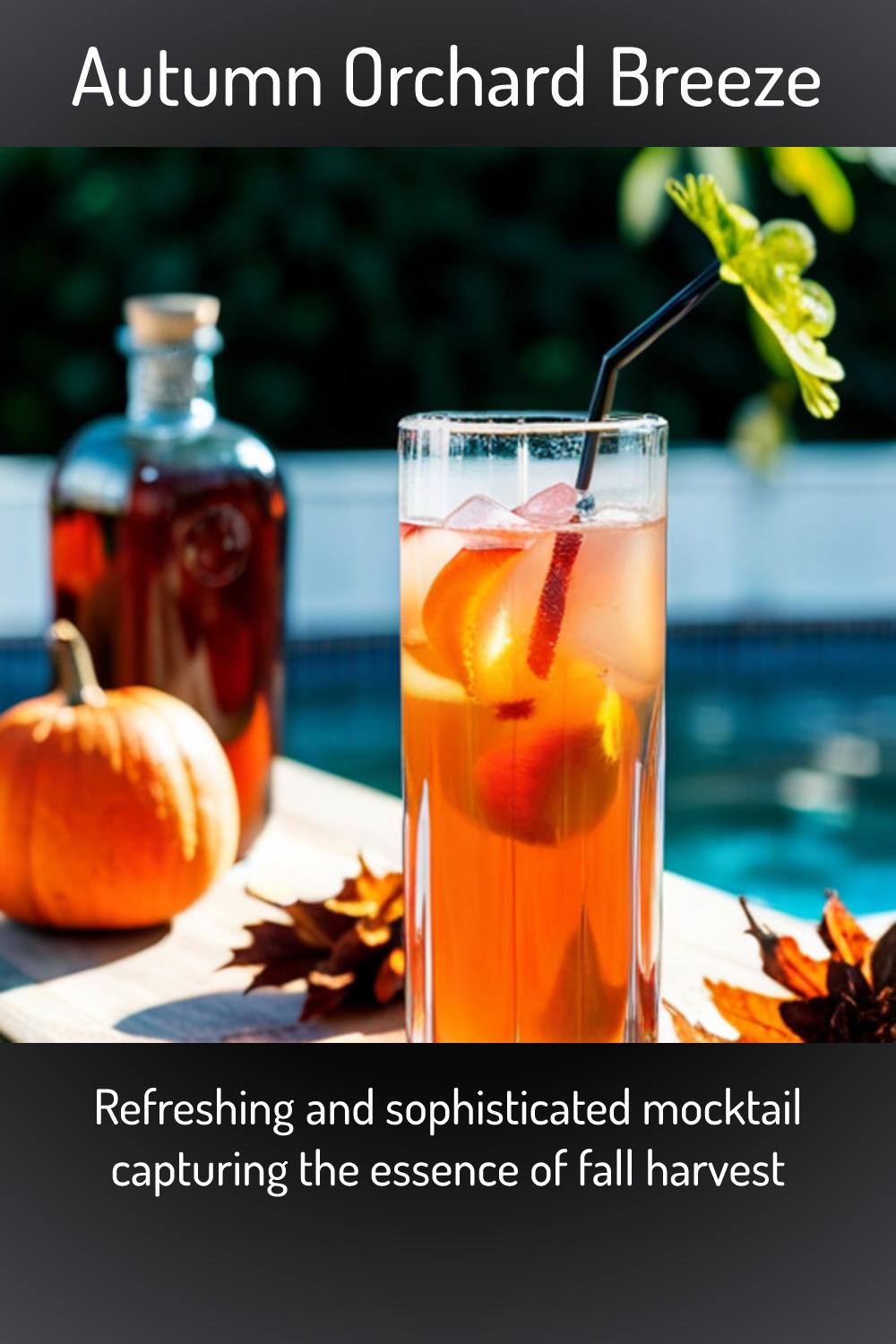Autumn Orchard Breeze Refreshing And Sophisticated Mocktail Capturing